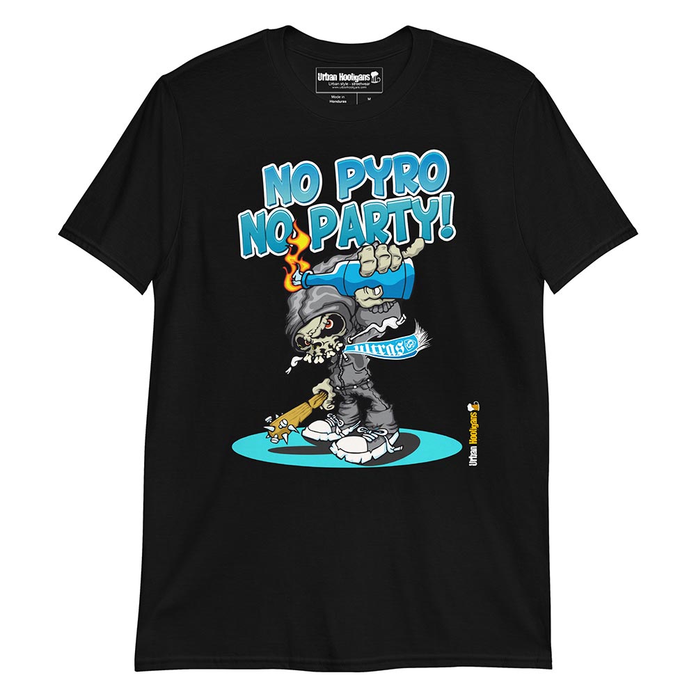 no pyro no party skull t-shirt – Urban Hooligans